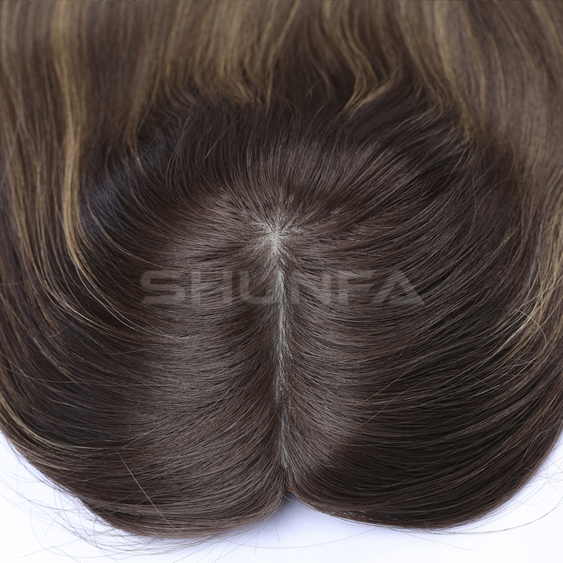 Top hair quality wholesale price silk top Kim topper from shunfa hair ...