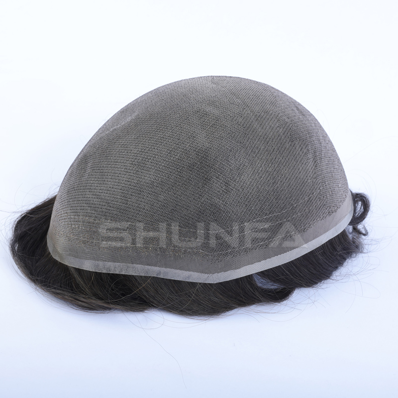 Very breathable Swiss mono toupee from direct hair factory Shunfa Hair ...