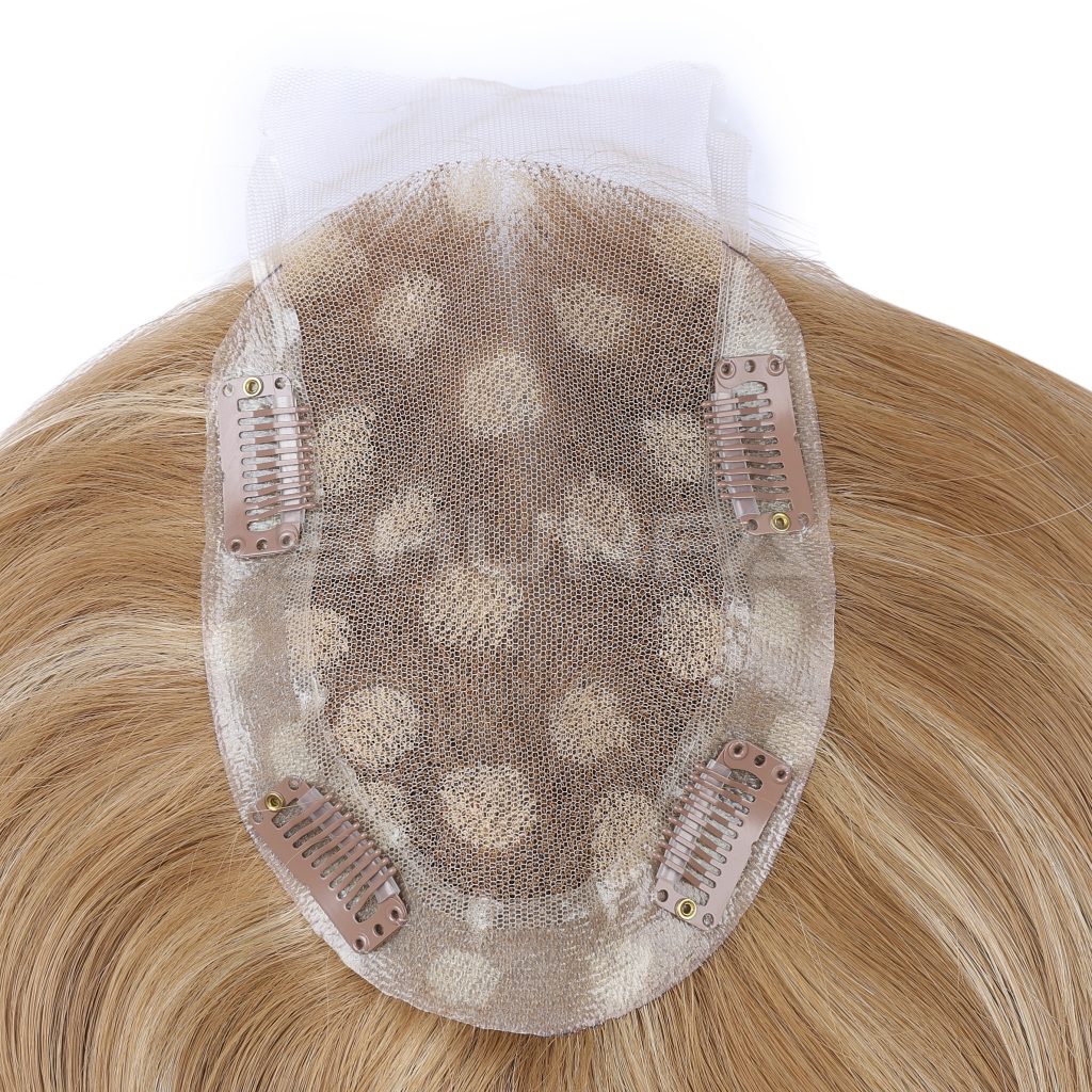 High-Quality Clip-in Lace Hair Topper with Natural Hairline