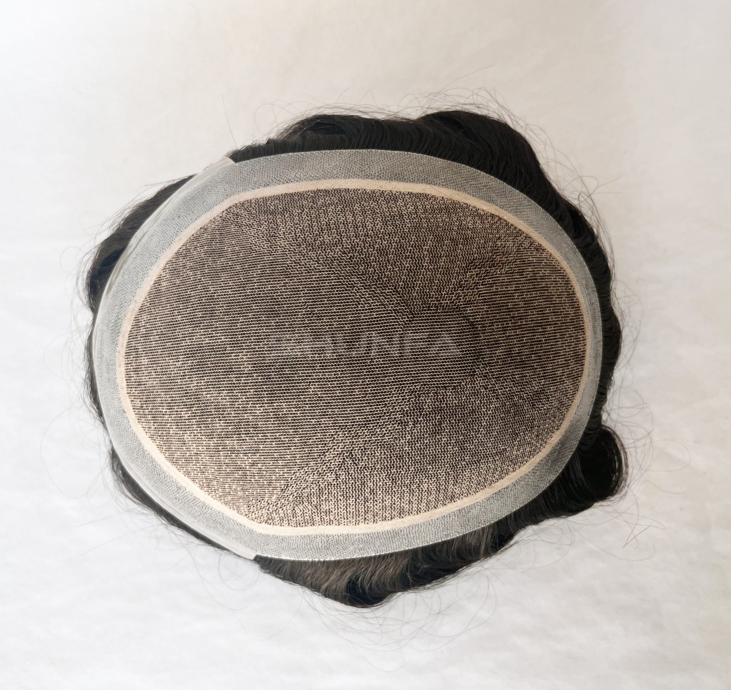 silk center with 1 inch pu around base for men Shunfa Hair Replacement