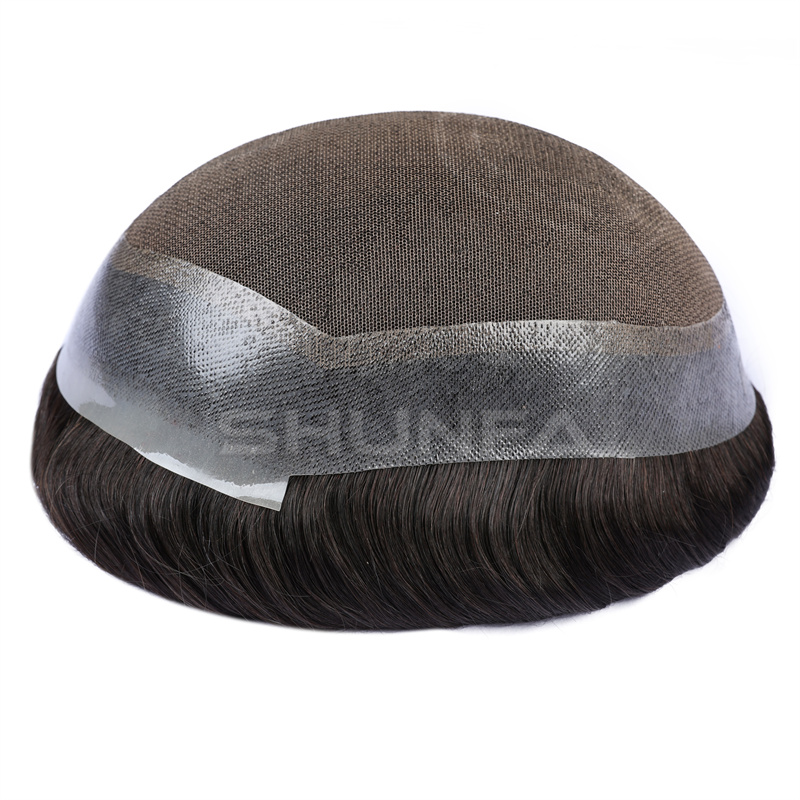 Black color custom lace toupee Shunfa Hair Replacement